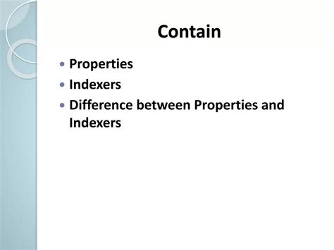 Properties And Indexers Pptx Programming Languages Computing