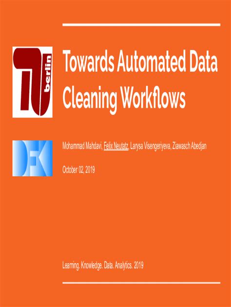 Fillable Online Towards Automated Data Cleaning Workflows Tu Berlin Fax Email Print Pdffiller