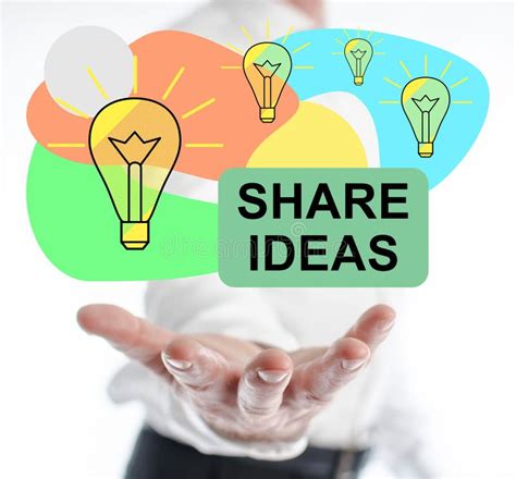 Share Ideas Concept On A Whiteboard Stock Photo Image Of Partnership