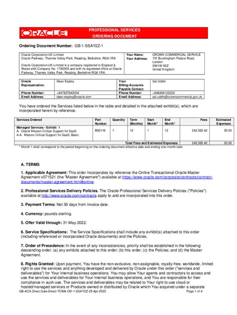 Fillable Online Professional Services Ordering Document Fax Email Print