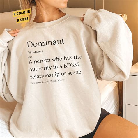 Dominant Definition Sweatshirt - Trendy and Comfortable Urban Style. Kink Kinky DDLG Brat ...