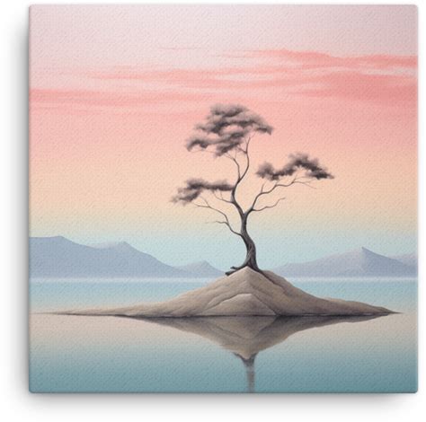 Isolated Serenity Tree Canvas Visual Funky
