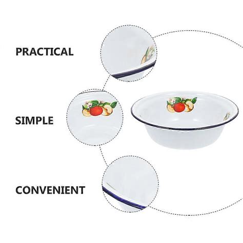 Enamel Basin Thickened Soup Basin Multi Functional Basin Retro Storage