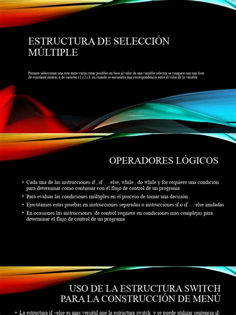 Estructura De Selección Múltiple Descargar Gratis Pdf Flujo De Control Desarrollo De Software