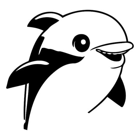 물 밖으로 뛰어나오는 귀여운 만화 돌고래 터 일러스트레이션 프리미엄 벡터