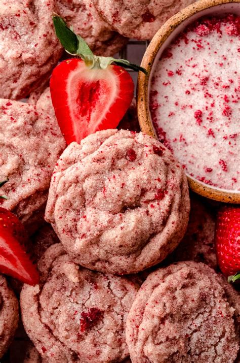 Strawberry Cookies With Real Strawberries Fresh April Flours