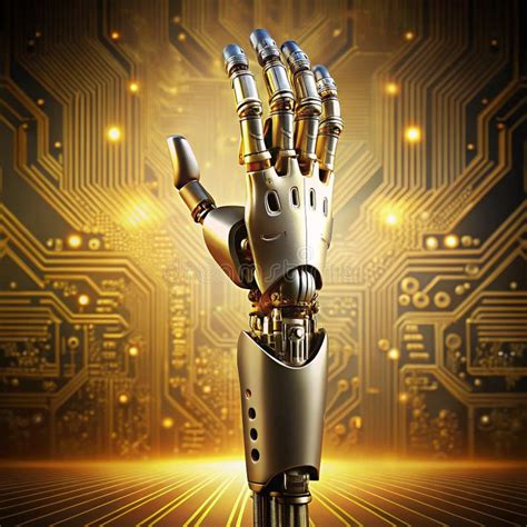 Bionic Hand And Leg With Technological Components Stock Illustration