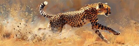 Agile Cheetah On The Hunt Premium Ai Generated Image