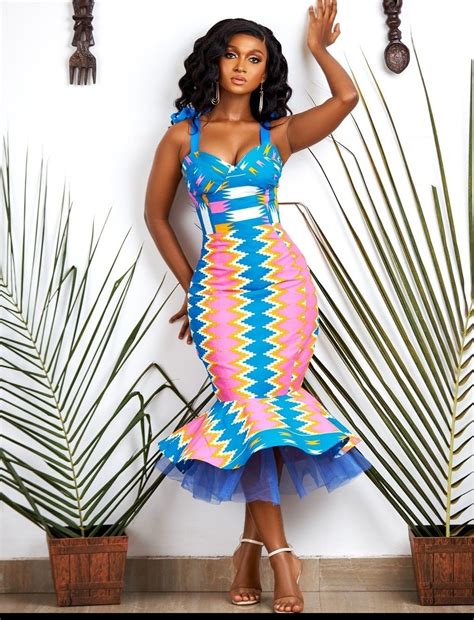 Kente Style African Print Fashion Dresses African Print Dress Designs Kente Dress