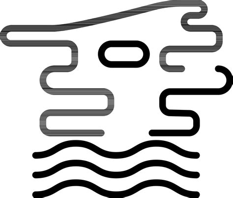 Fog Icon Or Symbol In Black Line Art 24363236 Vector Art At Vecteezy