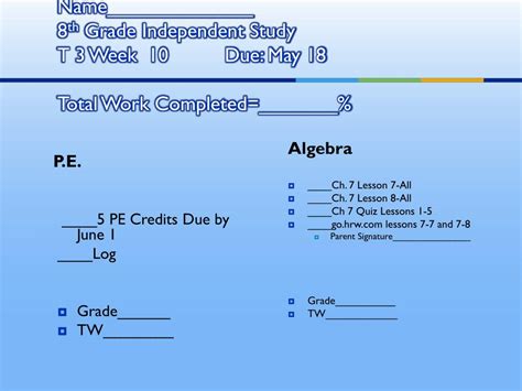 Ppt Independent Study Assignments Powerpoint Presentation Free