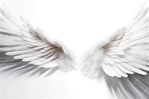 Premium AI Image | Wings Of Angel On White Background Generative AI