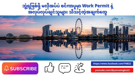 Working With Work Permit And S Pass In Singapore Youtube