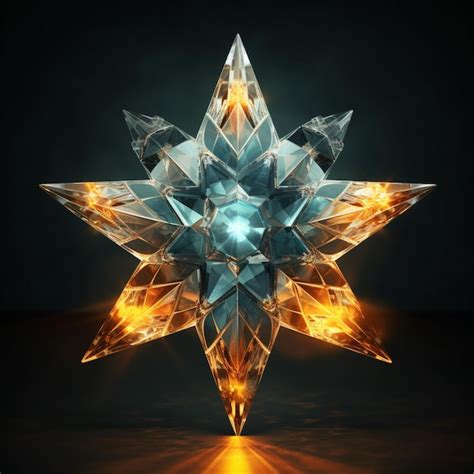 Premium Ai Image A Beautiful 3d Star Shaped Render With Light Effects