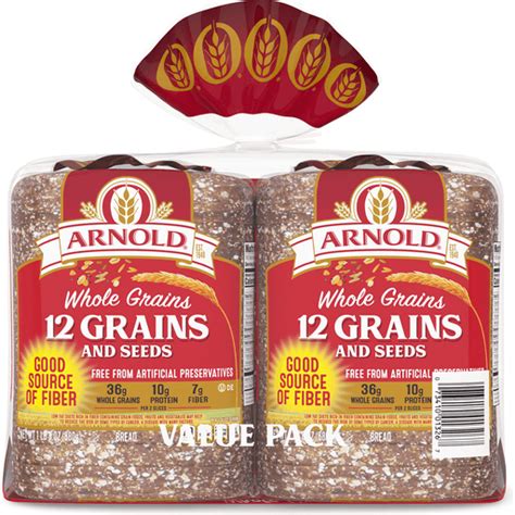 Arnold Whole Grains 12 Grain Bread Twin Pack 48 Oz Shop Foodtown