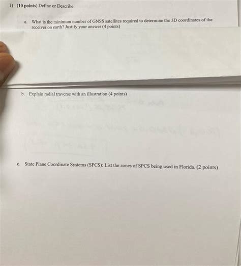 solved 1 10 points define or describe a what is the