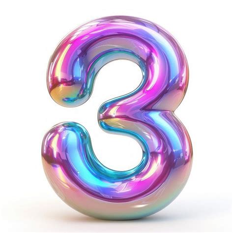 Bubble Number 2 Purple Font