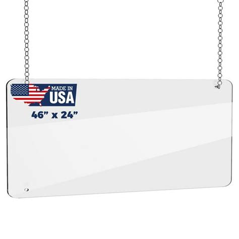 Freestanding Plexiglass Sneeze Guard