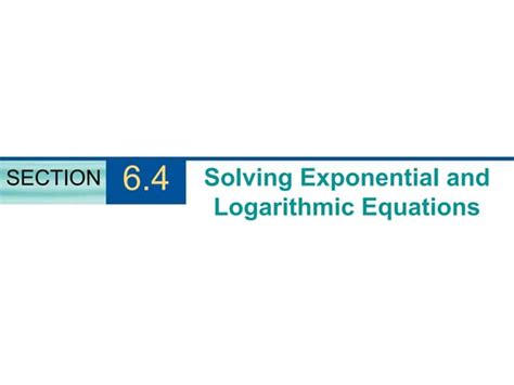 Logarithmic And Exponential Functionsppt