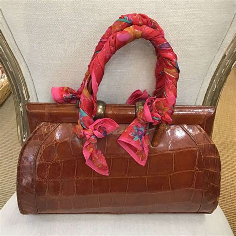 Vintage Russell And Bromley Crocodile Skin Handbag In Ladies Accessories