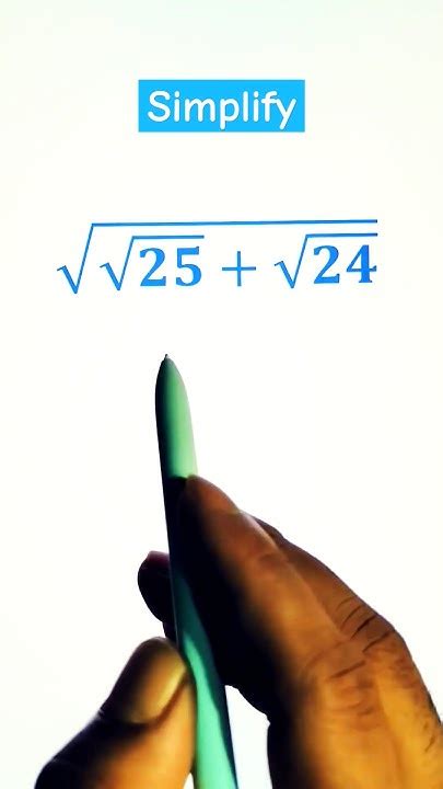 Simplifying Square Root Math Shorts Youtube