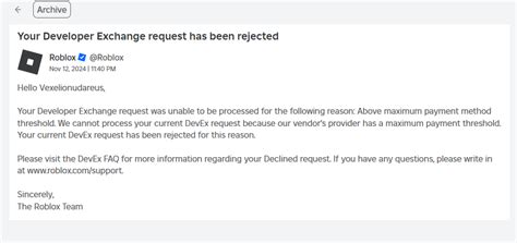 Devex Request Was Rejected For Above Maximum Payment Method Threshold