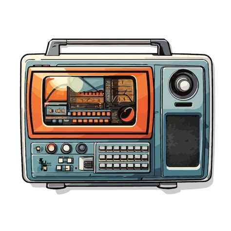 Premium Vector Vintagecomputerplayingvintagefilmsticker