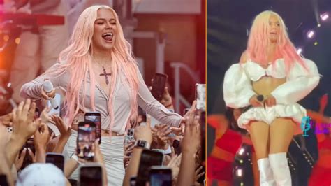 Karol G Mostró De Más En Pleno Concierto Cuando Se Le Abrió La Falda