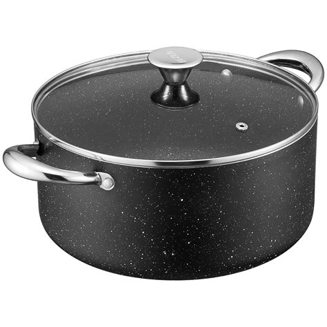 Bezia Large 12 Quart Nonstick Stock Pot With Lid Induction Cooking Pot