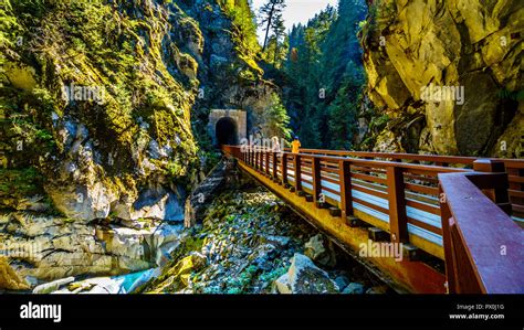 Bridges Connecting The Othello Tunnels Carved Through The Coquihalla Canyon For The Now