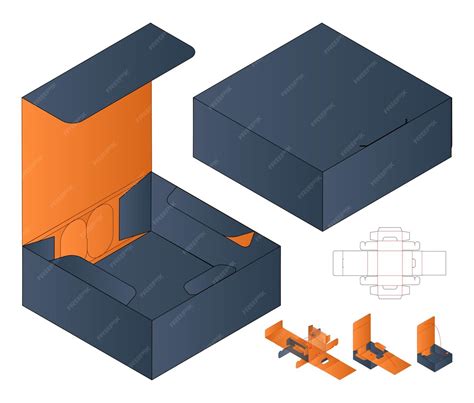 Premium Vector Box Packaging Die Cut Template Design