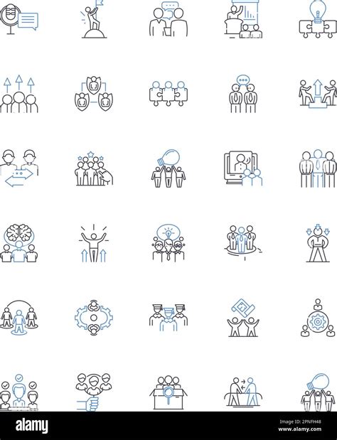 Cohorts Line Icons Collection Generation Community Tribe Gang
