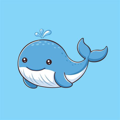 Cute Cartoon Whale