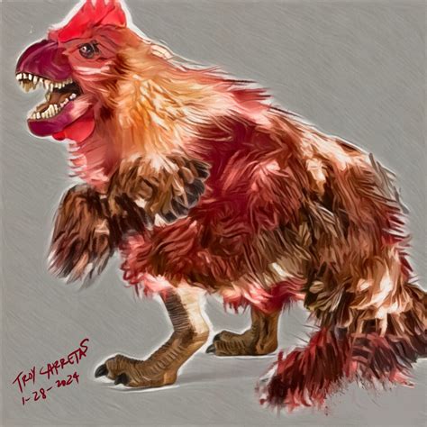Artstation T Rex With Feathers