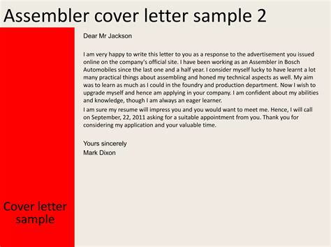 Assembler Cover Letter Pptx