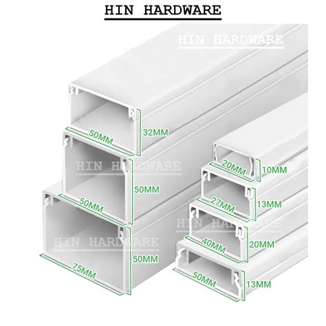 Hin 6ft Pvc Wiring Casing Electrical Casing Trunking Wire Casing Elektik Pure Pvc Upvc Casing