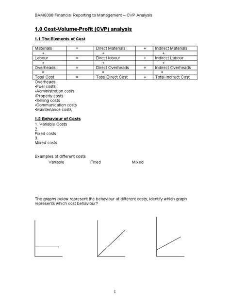 Lecture 1 Basic Costing Cvp Pdf Financial Accounting Management