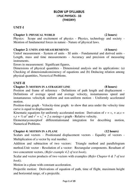 Matchless 1st Puc Physics Syllabus Inelastic Collision Momentum