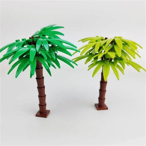 Small Building Blocks Palm Coconut Tree Green Garden Landscape Tropical Beach Plant Block