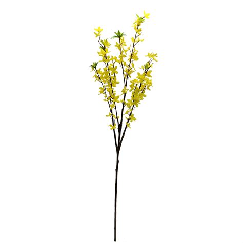 Mainstays Indoor Artificial Flower Forsythia Stem Yellow Color Assembled Height 50