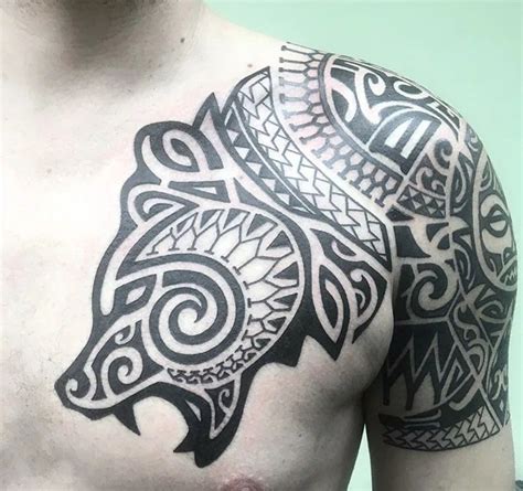 Celtic Chest Tattoo Men Celtic Bear Tattoo For Men Viking Chest And