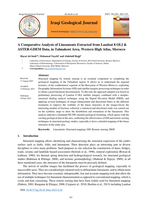 Pdf A Comparative Analysis Of Lineaments Extracted From Landsat 8 Oli