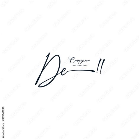 Dc Initials Signature Logo Handwriting Logo Vector Templates Hand Drawn Calligraphy Lettering