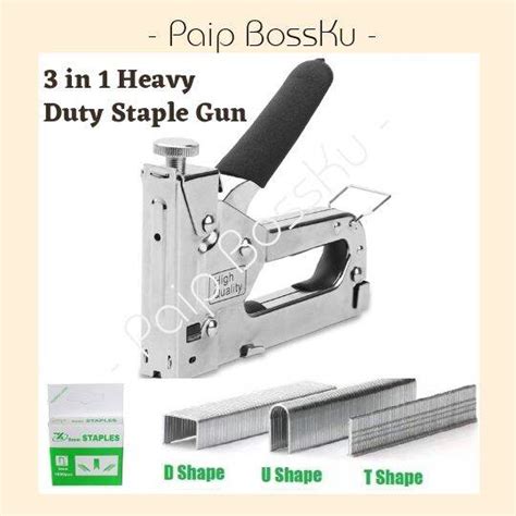 Heavy Duty 3 In 1 Multitool Nail Staple Gun Stapler Stapling Machine Staple Bullet Stepler Gun