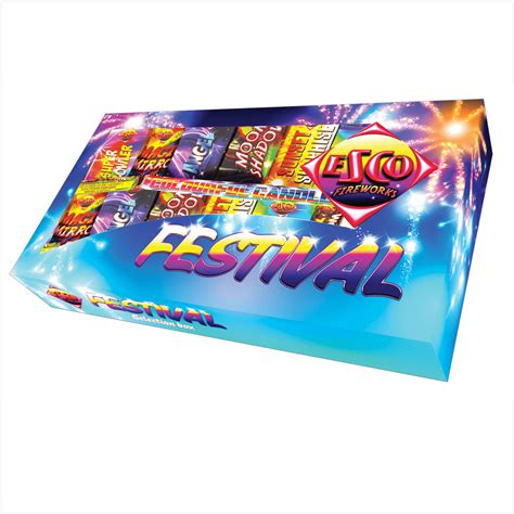 Cardiff Balloons Mardi Gras Selection Box 50 Fireworks In A Box
