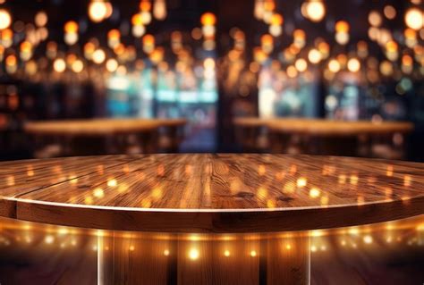 Premium Ai Image Wooden Tabletop Background