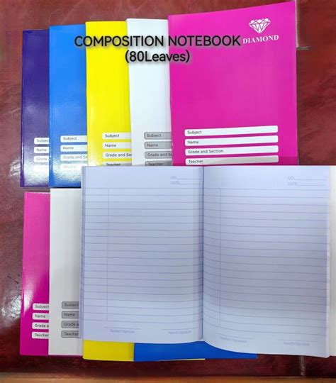 10pcsream Composition Notebook Wo And With Plastic Cover For Grade