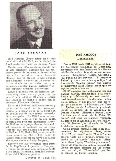 Conjunto Los Hermanos Abrodos Primera Parte Revista Folklore