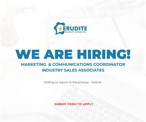 Erudite Reliability Services Opc On Linkedin Ersopc Hiringnow