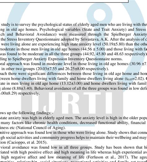 Graphical Representations Of Mean Value Of Behavioral Avoidance Download Scientific Diagram